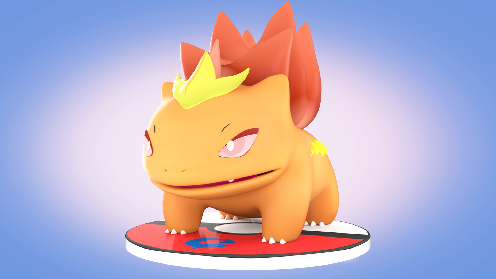 3D model Pokemon Bulbasaur Dragon Type Concept VR / AR / low-poly ...