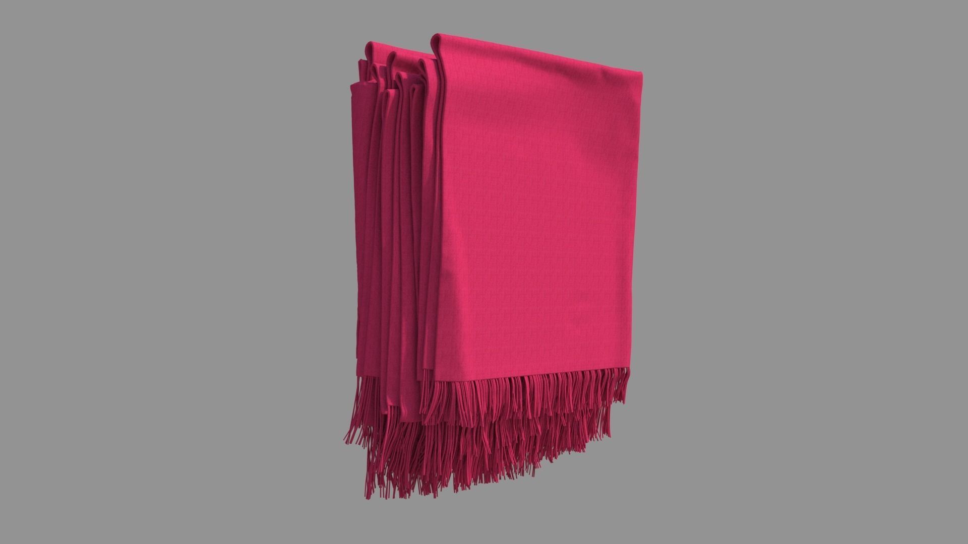 3D model Scarf with fringes VR / AR / low-poly | CGTrader