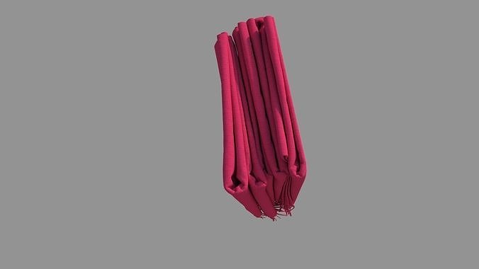 3D model Scarf with fringes VR / AR / low-poly | CGTrader