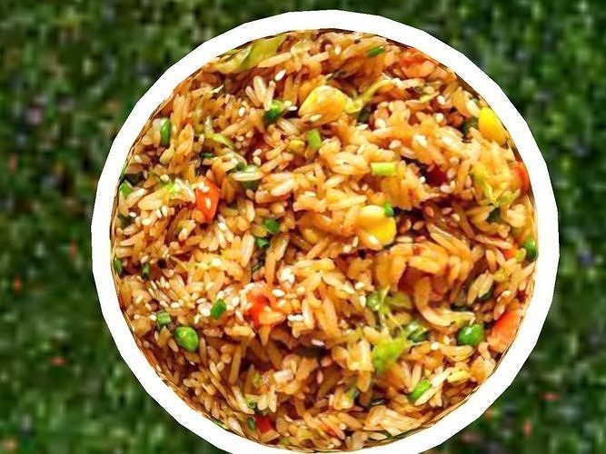 rice plate 3D model | CGTrader