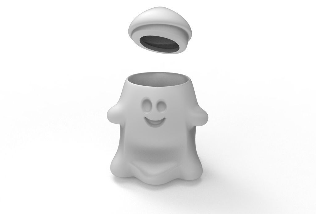 ghost container 3D model 3D printable | CGTrader