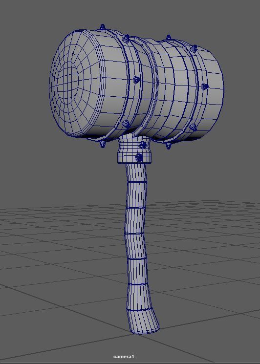 3D model Medieval Hammer Stylize Weapon VR / AR / low-poly | CGTrader