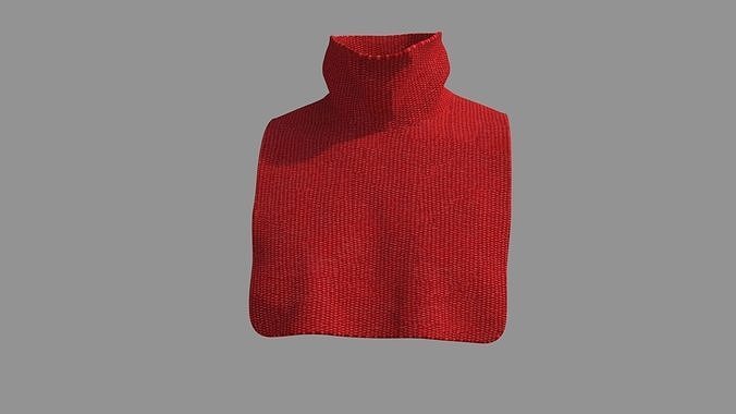 3D model Scarf - High Neck Collar VR / AR / low-poly | CGTrader