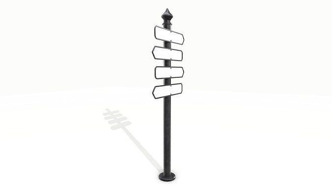 3D model Street signpost B VR / AR / low-poly | CGTrader