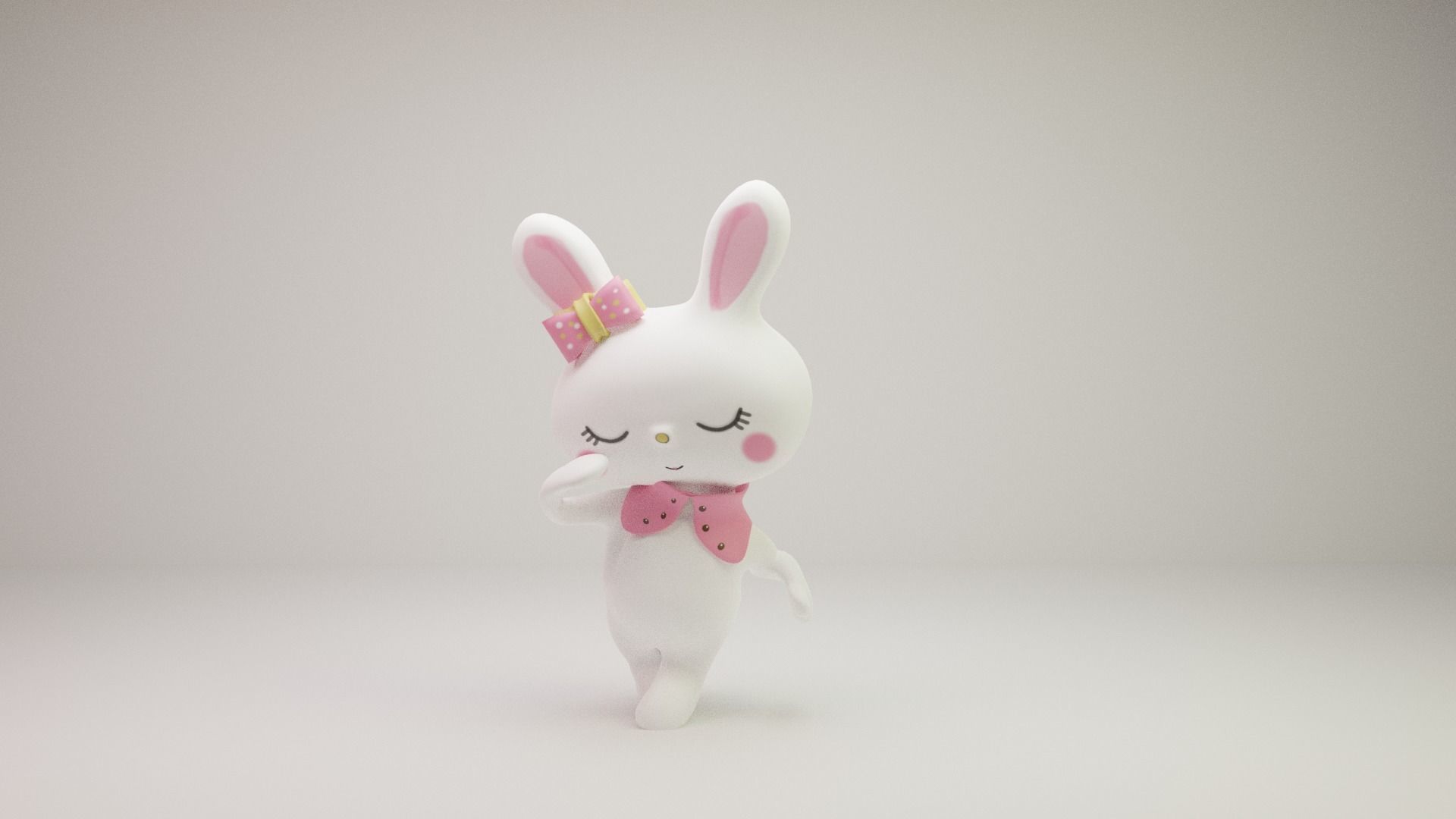 Cute Bunny 3D model rigged | CGTrader