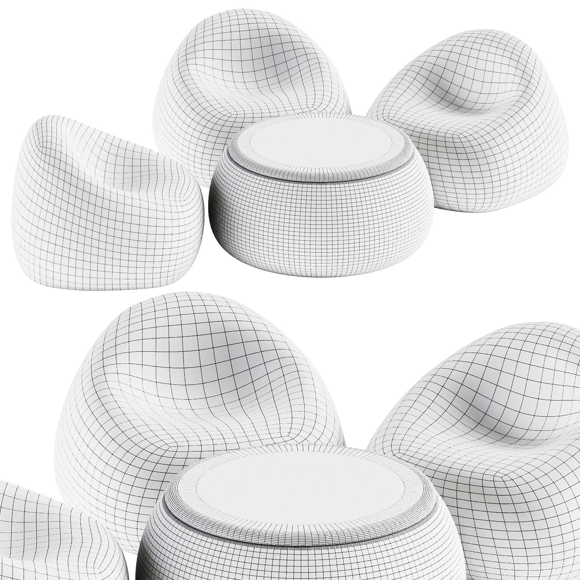 Gumball Armchair Junior and Table T Ball by Plust 3D model | CGTrader