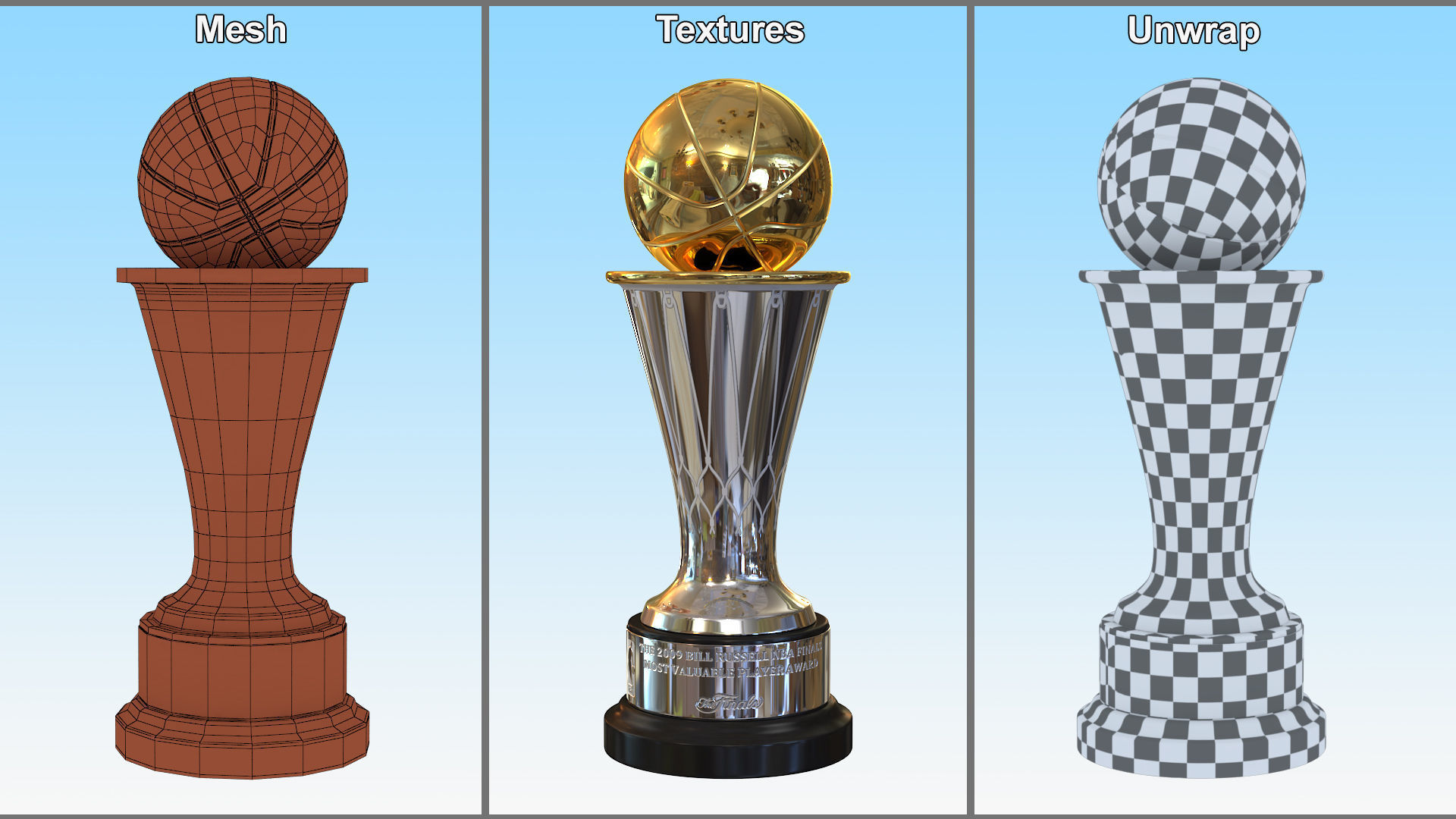 NBA Finals MVP trophy 3D model | CGTrader