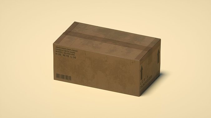 3D model carton box C4D model VR / AR / low-poly | CGTrader