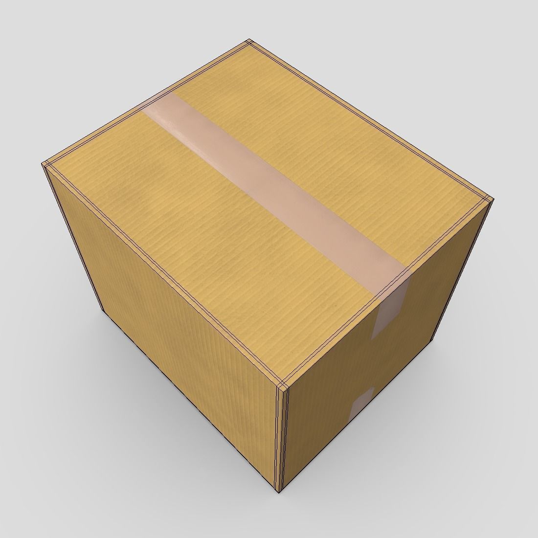CC0 - Cardboard Box Closed free VR / AR / low-poly 3D model | CGTrader