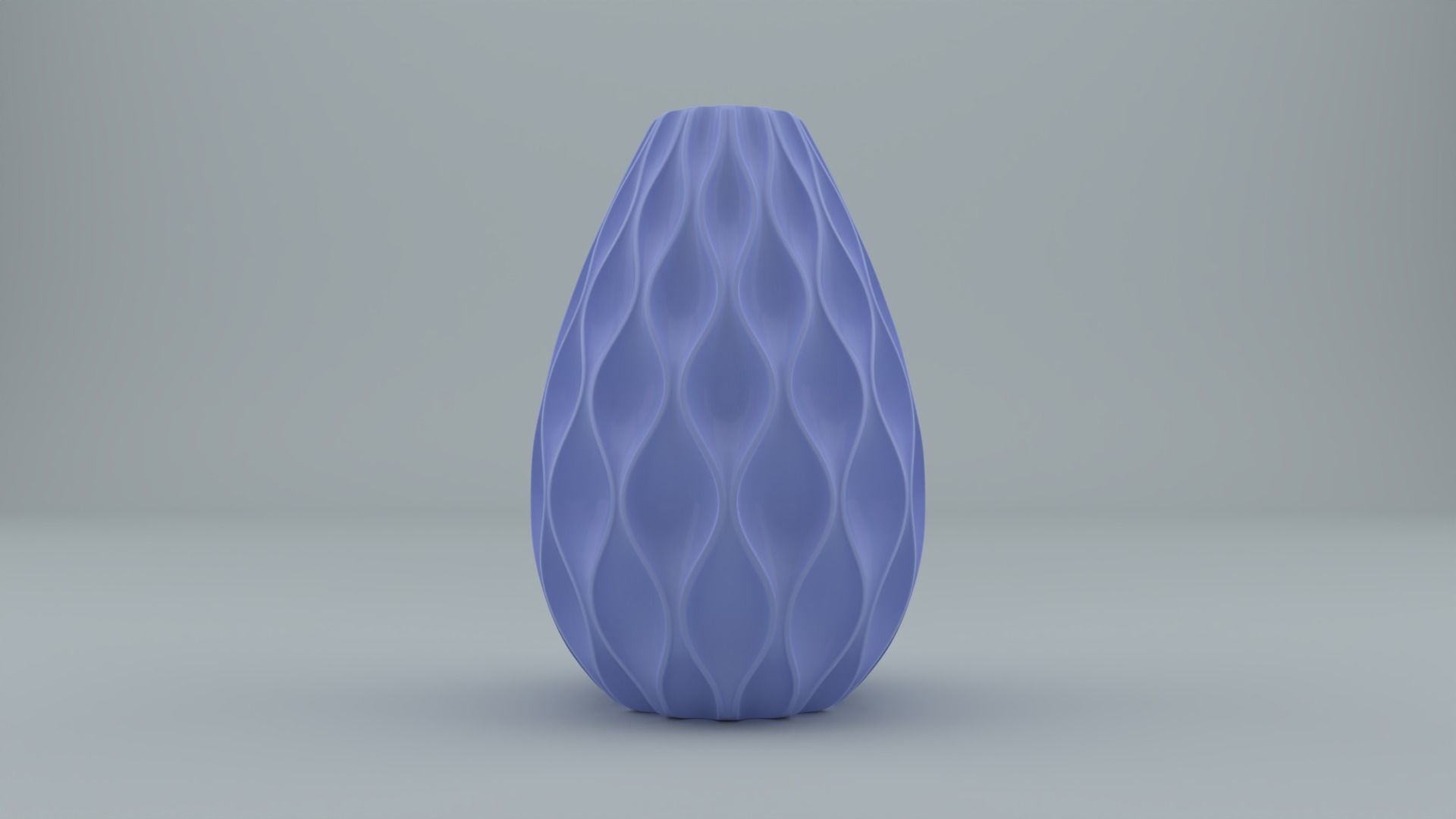 Vase with wave pattern 3D model 3D printable | CGTrader