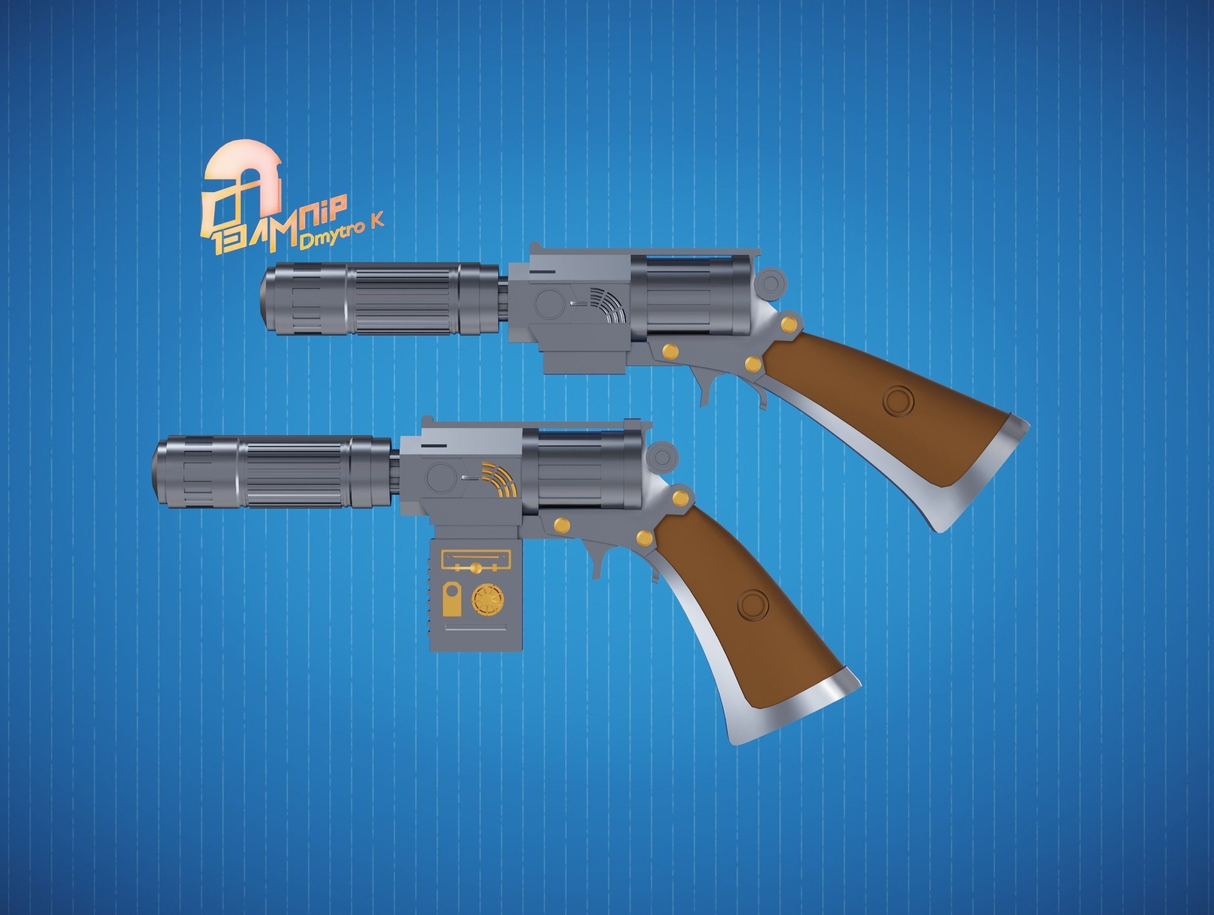 Custom D-200 Military Enforcer Blaster 3D model 3D printable | CGTrader