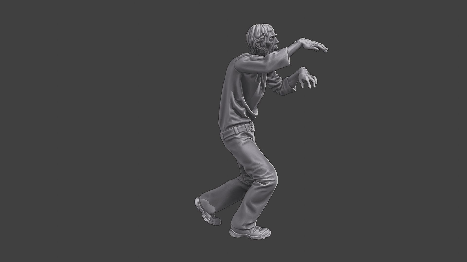 Casual Zombie CZ3 0016 3D model 3D printable | CGTrader