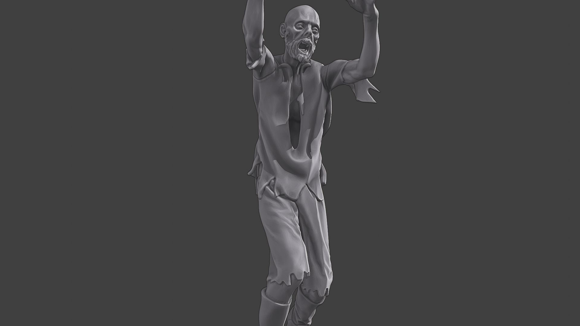 Casual Zombie CZ3 0017 3D model 3D printable | CGTrader