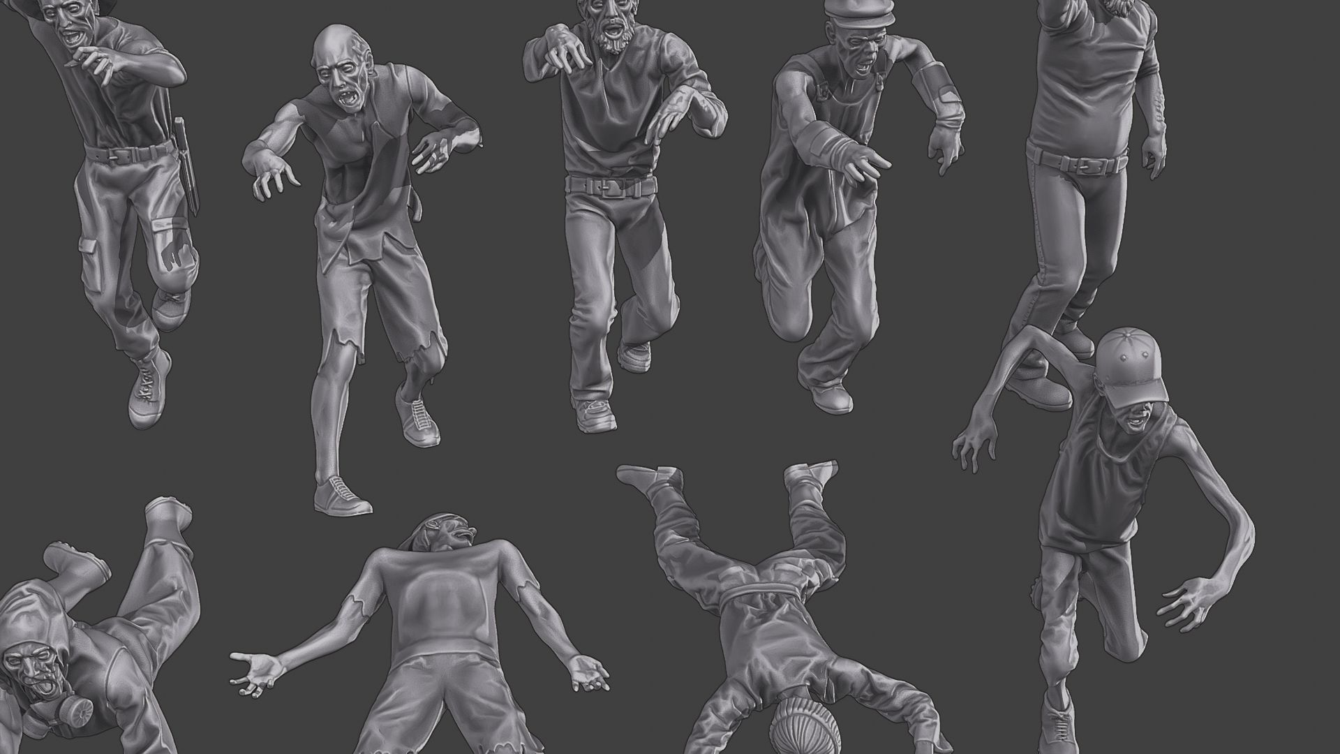 Casual Zombie CZ3 Pack 2 3D Model Collection | CGTrader