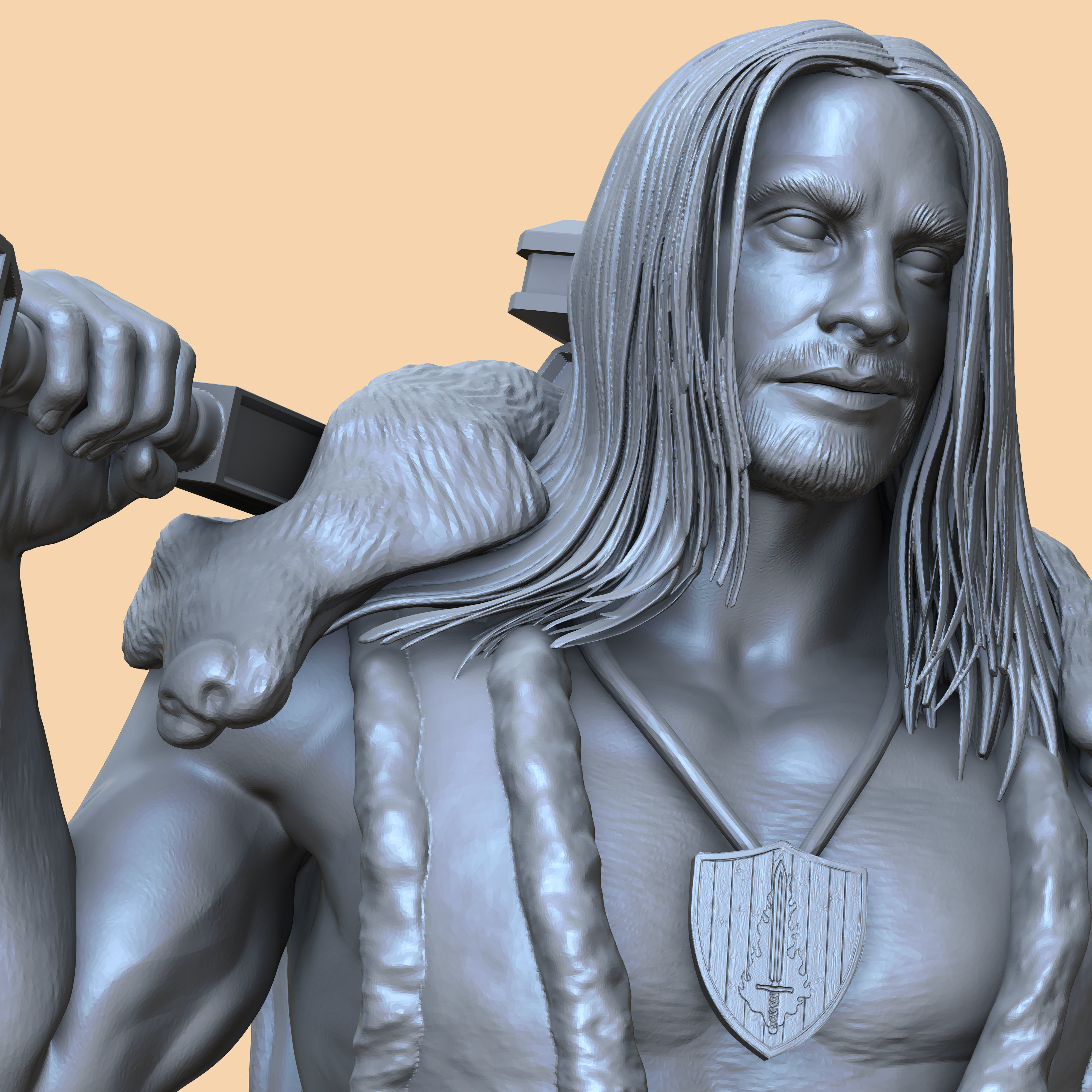 Human Barbarian - Wulfgar Son of Beornegar 3D model 3D printable | CGTrader