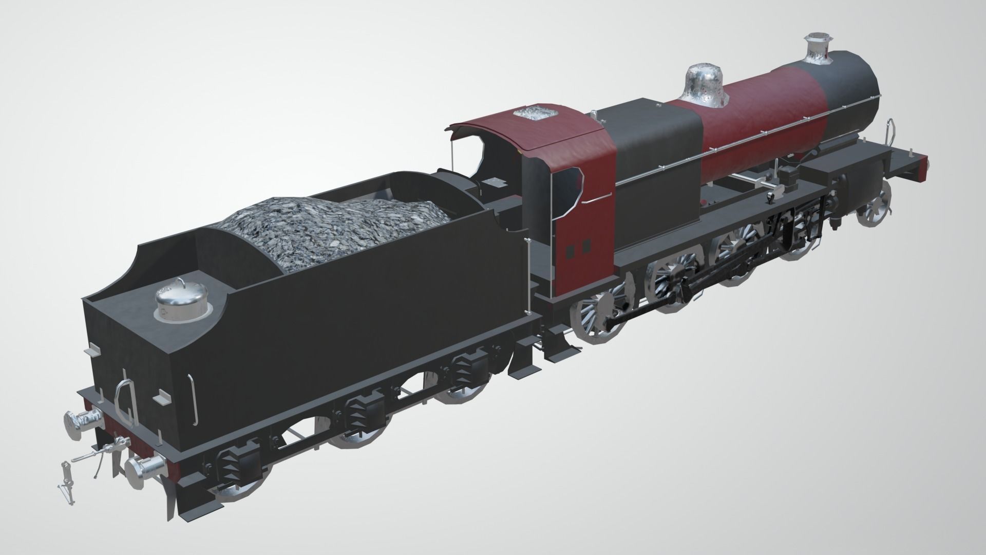 3D model Train - Steam Locomotive VR / AR / low-poly | CGTrader