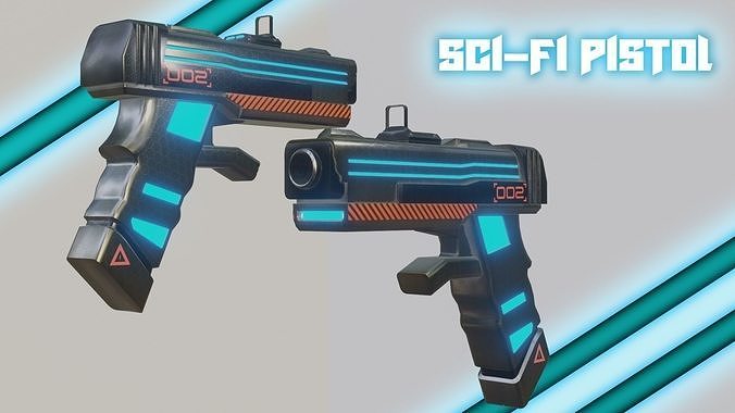 Sci-fi Pistol Energy Gun free VR / AR / low-poly 3D model | CGTrader