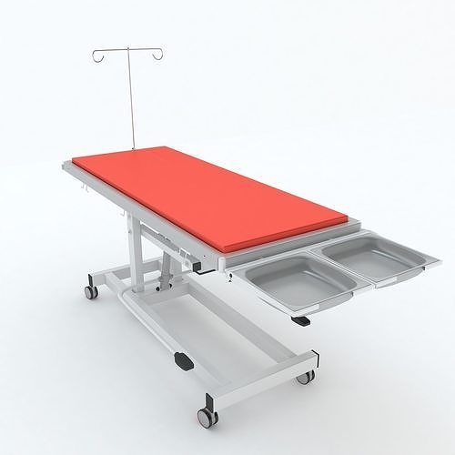 Veterinary Table Red 3D model | CGTrader