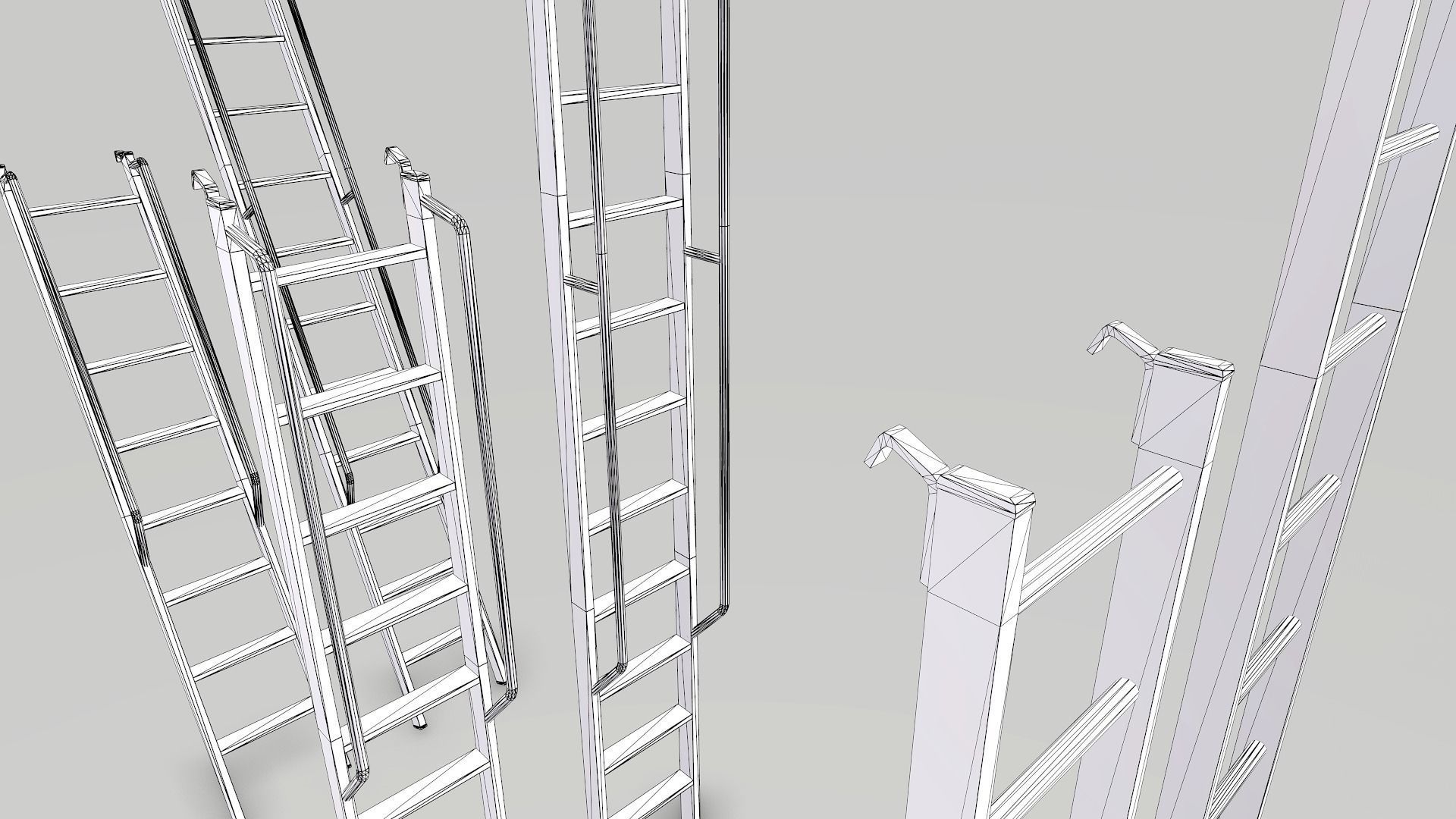 3D model Metal Rusted Modular Ladder System VR / AR / low-poly | CGTrader
