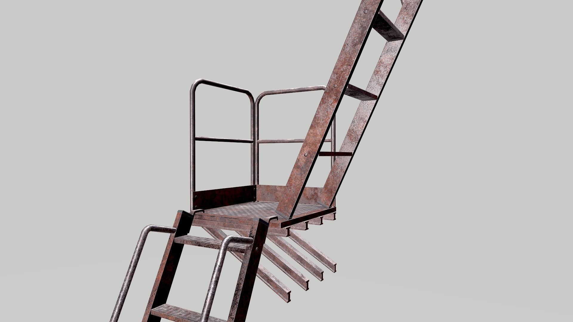 3D model Metal Rusted Modular Ladder System VR / AR / low-poly | CGTrader