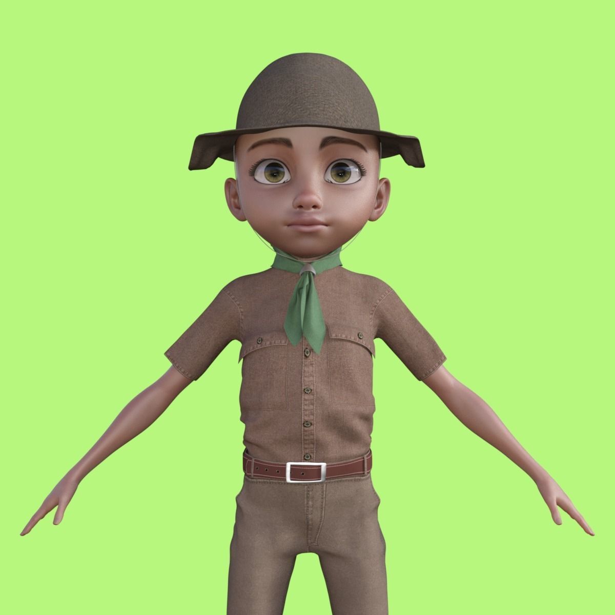 Cartoon Scout Man 3D model | CGTrader