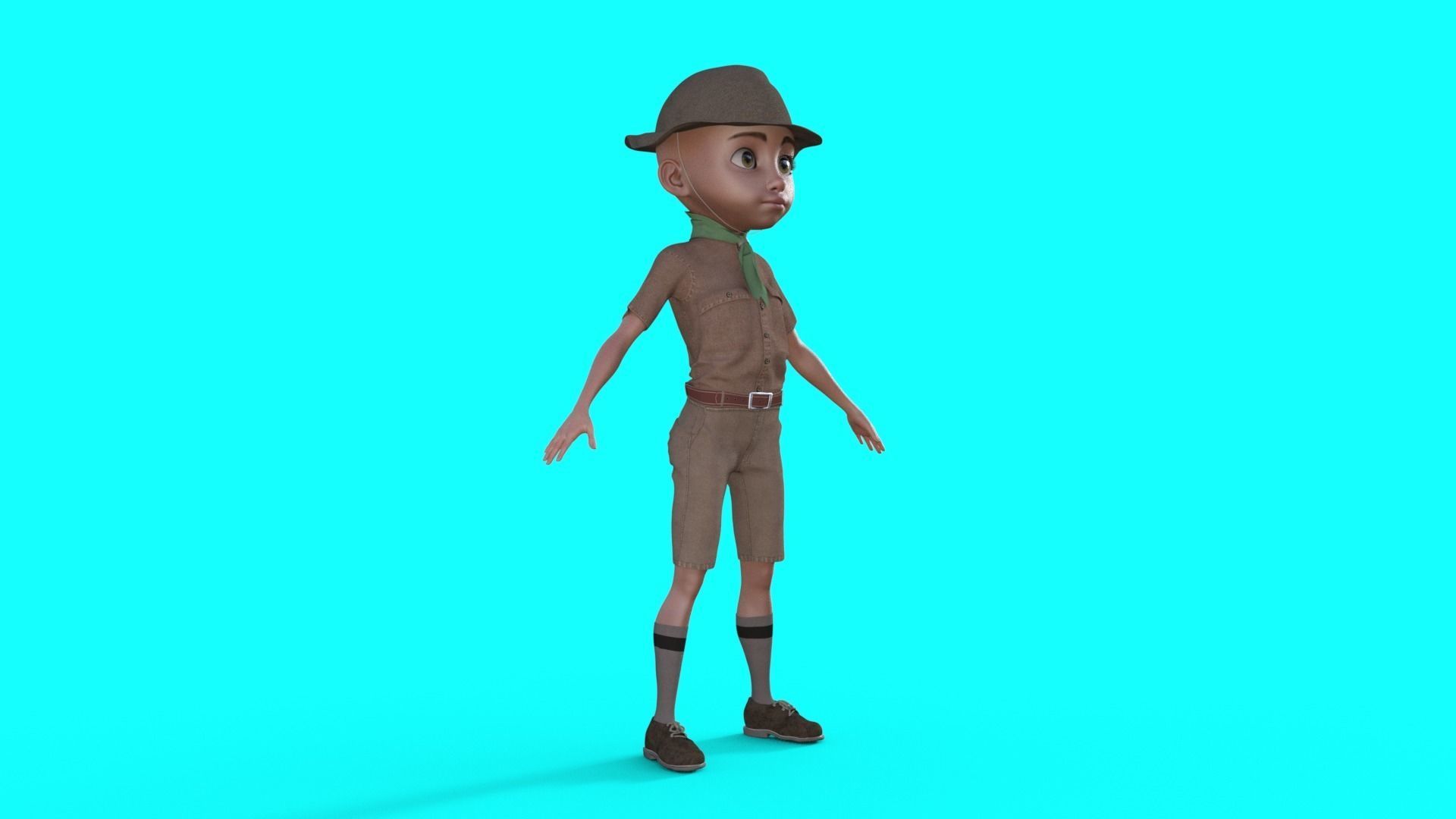 Cartoon Scout Man 3D model | CGTrader