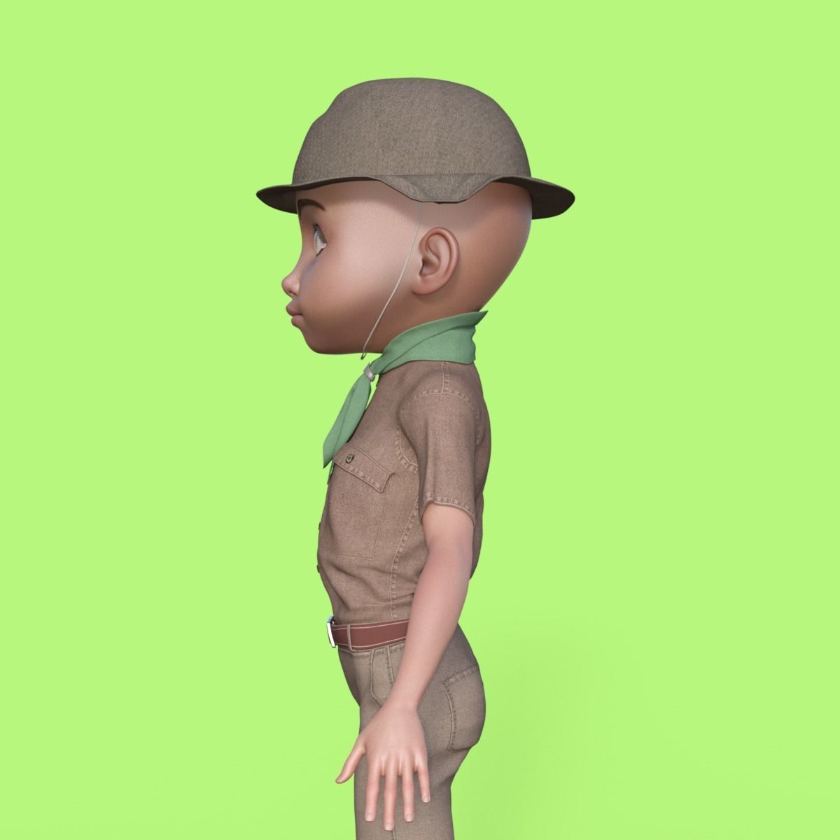 Cartoon Scout Man 3D model | CGTrader