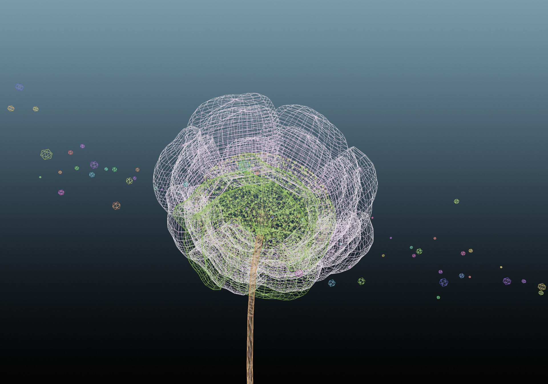 Flower Petal Leaves Lights 3D model | CGTrader