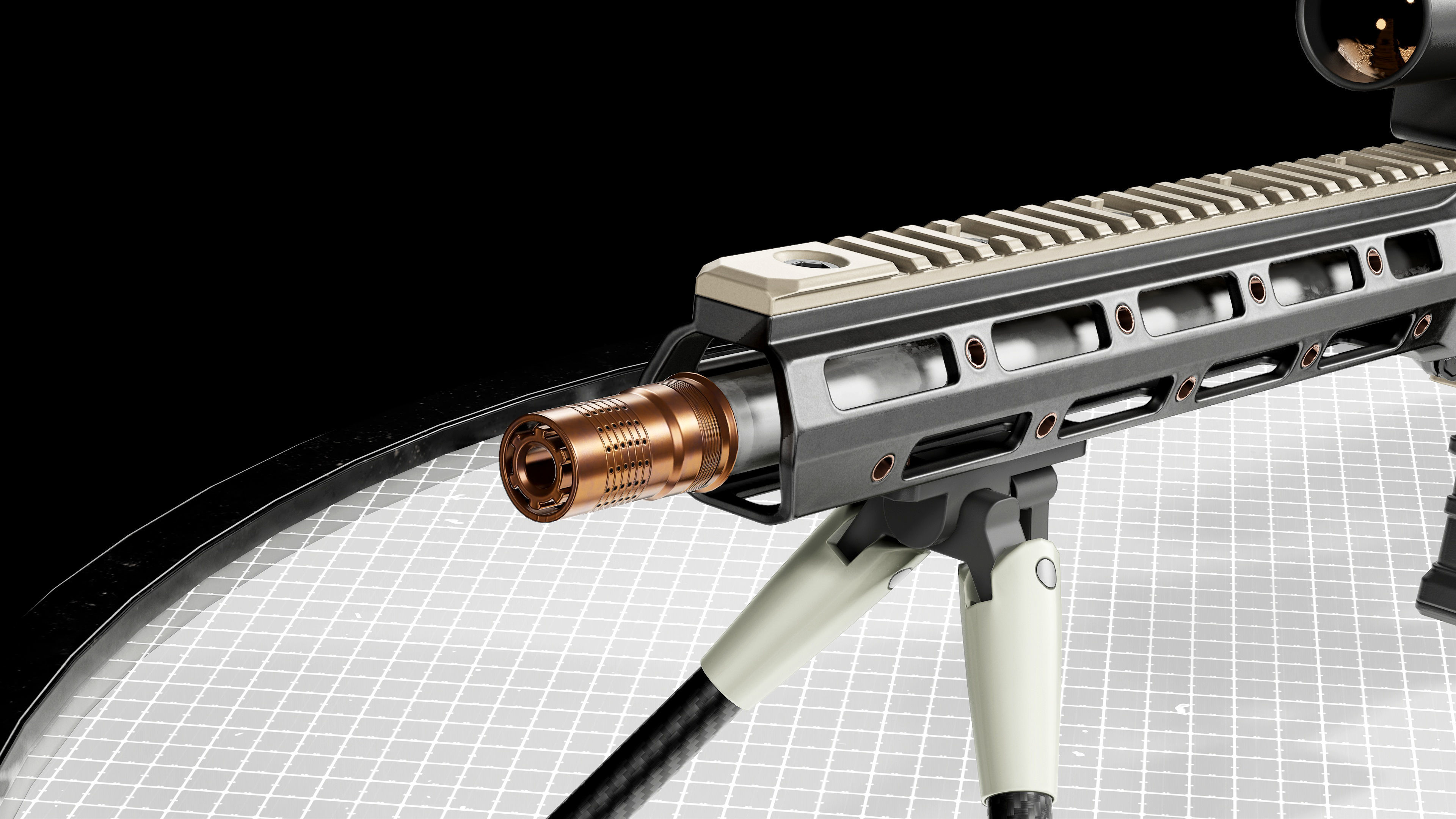 3D model Fix by Q Sniper Rifle Low poly hyper realistic model VR / AR ...