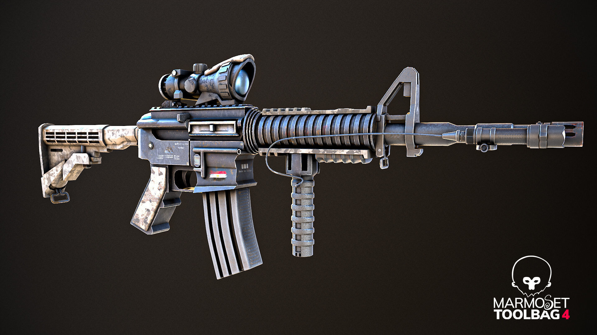 M4A1 Carbine assault rifle free 3D model | CGTrader