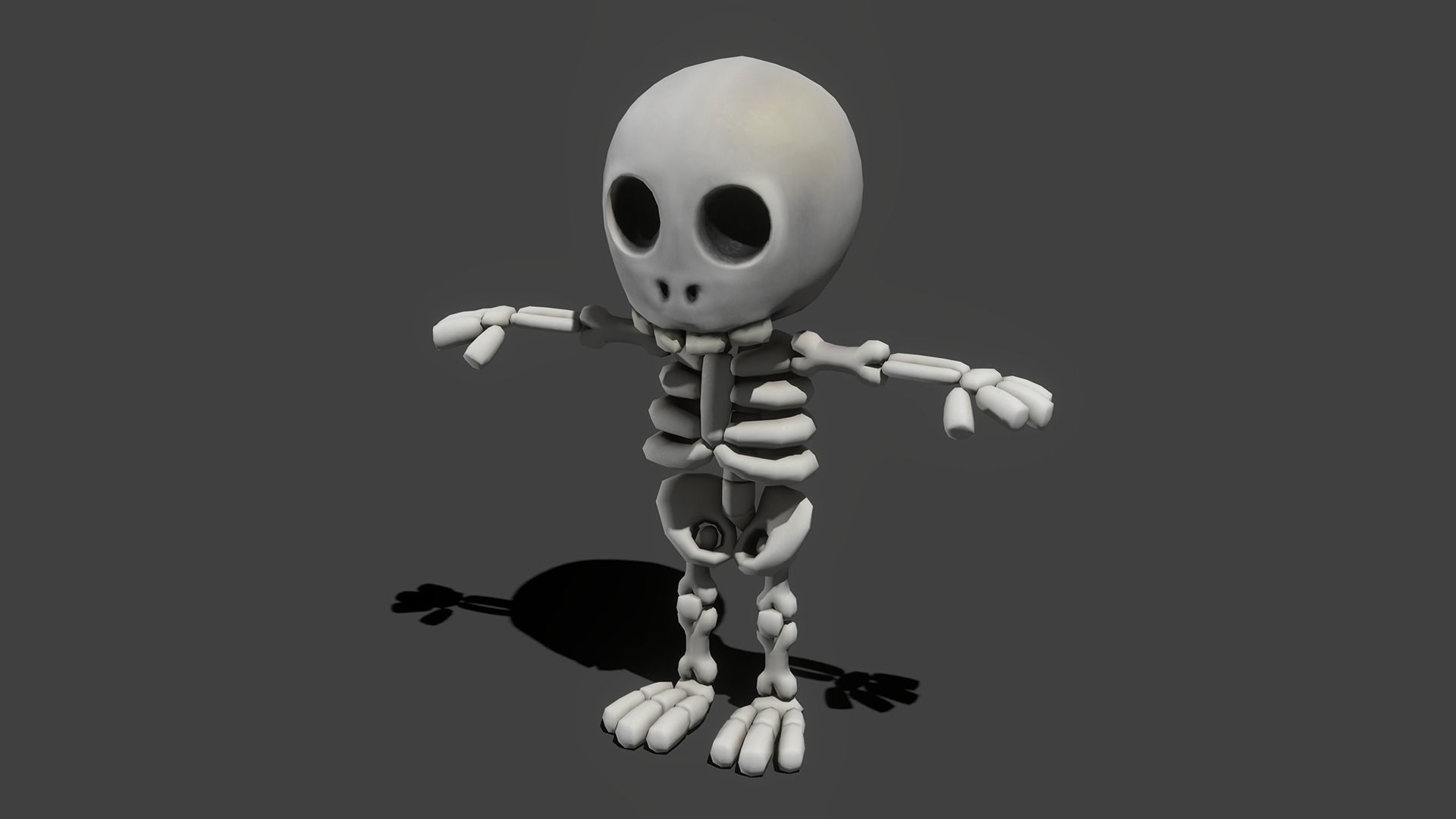 3D model Cartoon Skeleton - Game Ready VR / AR / low-poly | CGTrader