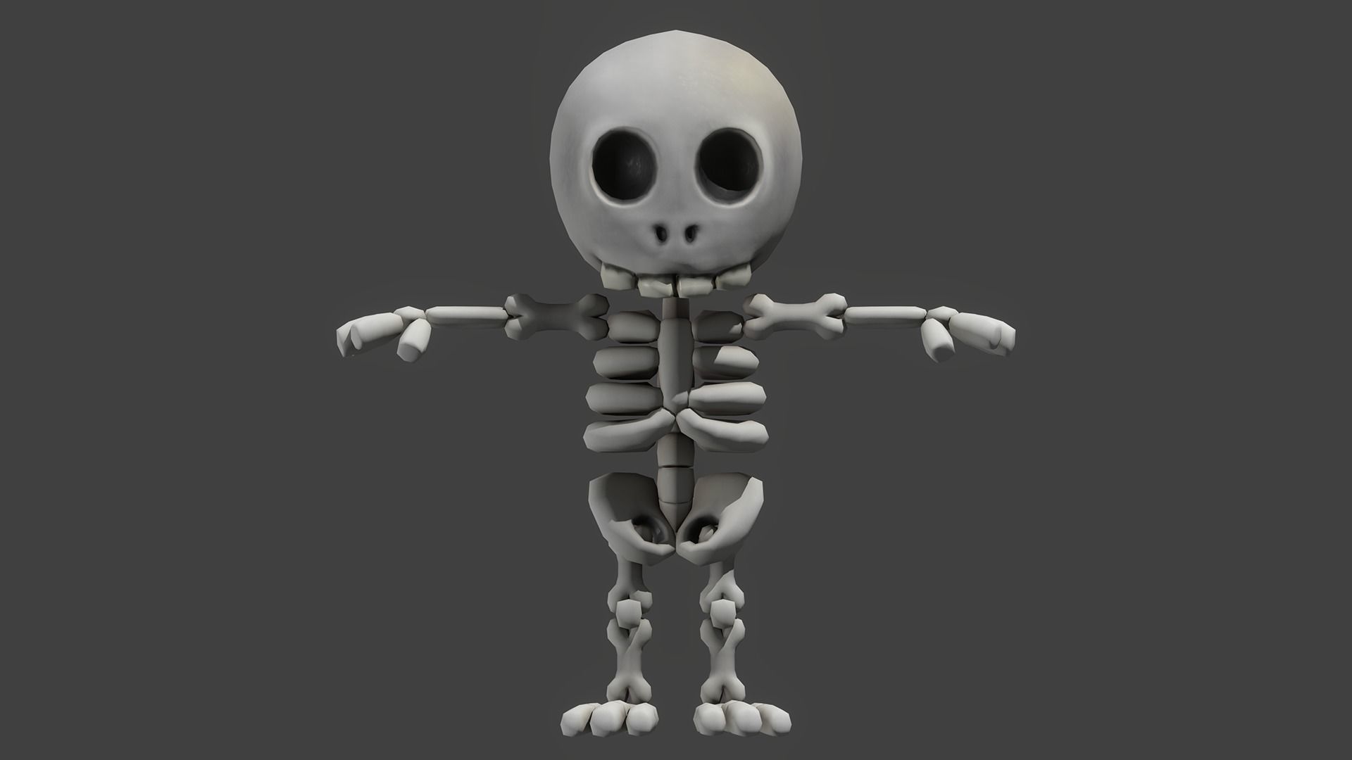 3D model Cartoon Skeleton - Game Ready VR / AR / low-poly | CGTrader