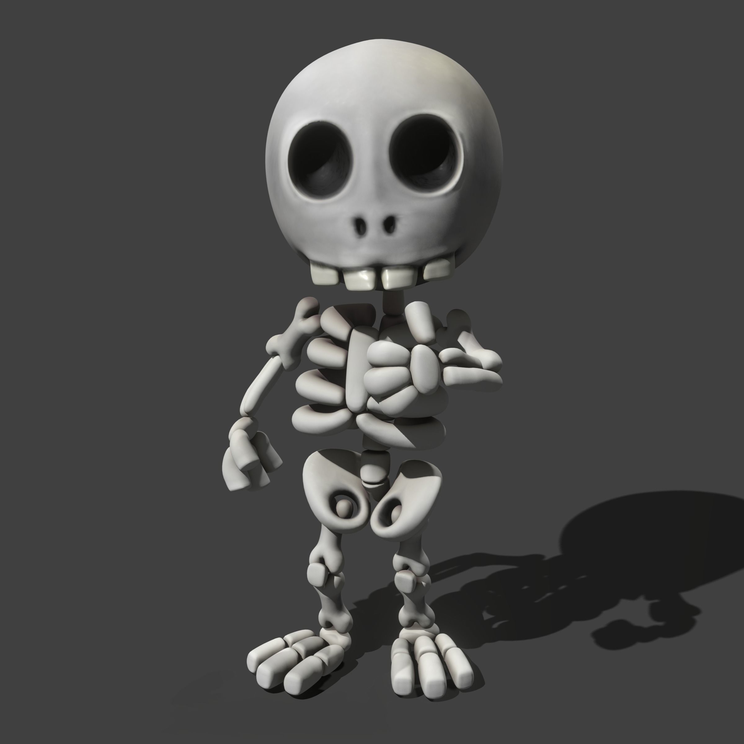 3D model Cartoon Skeleton - Game Ready VR / AR / low-poly | CGTrader