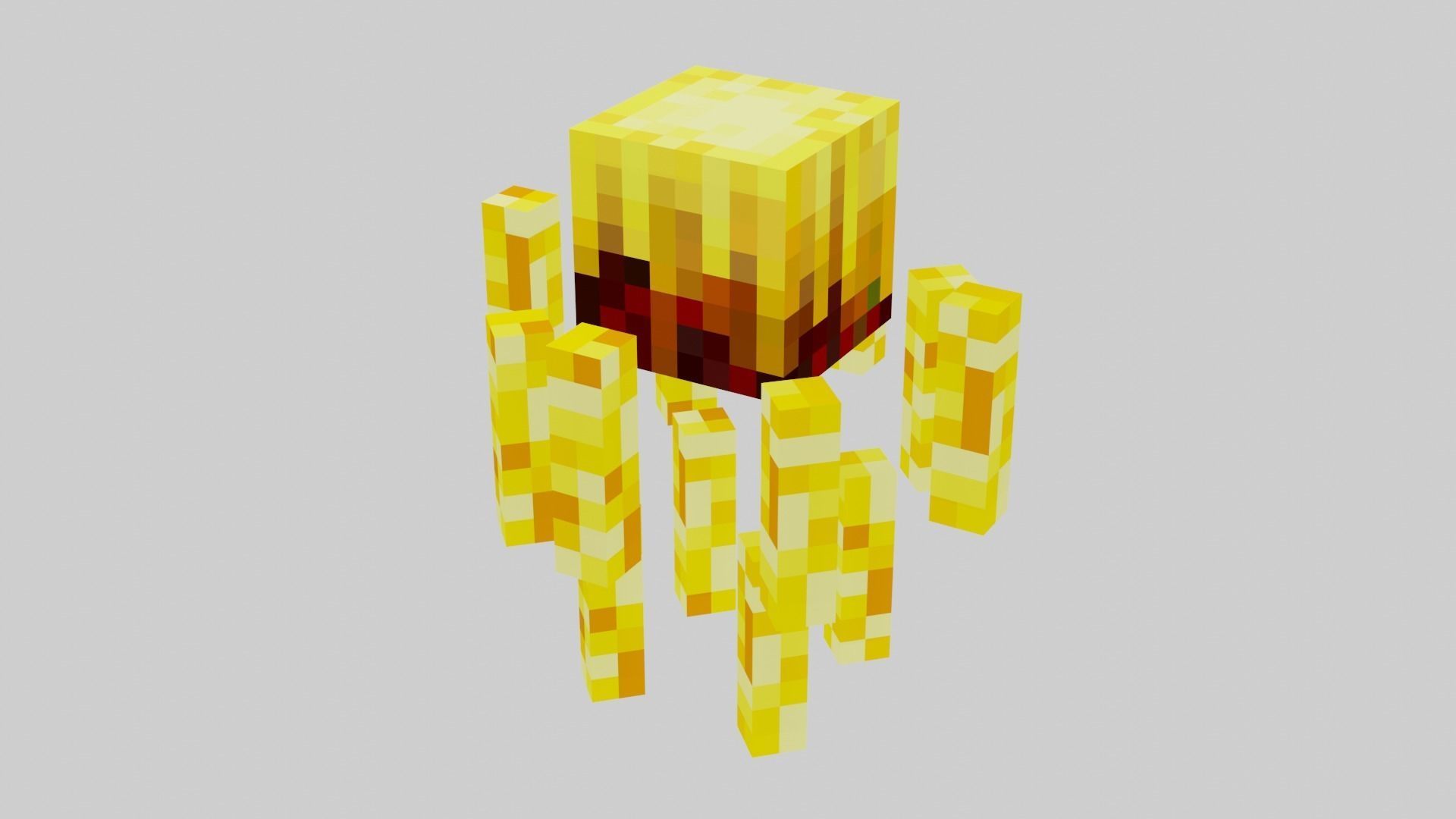 3D model Minecraft Blaze Rigged VR / AR / low-poly | CGTrader