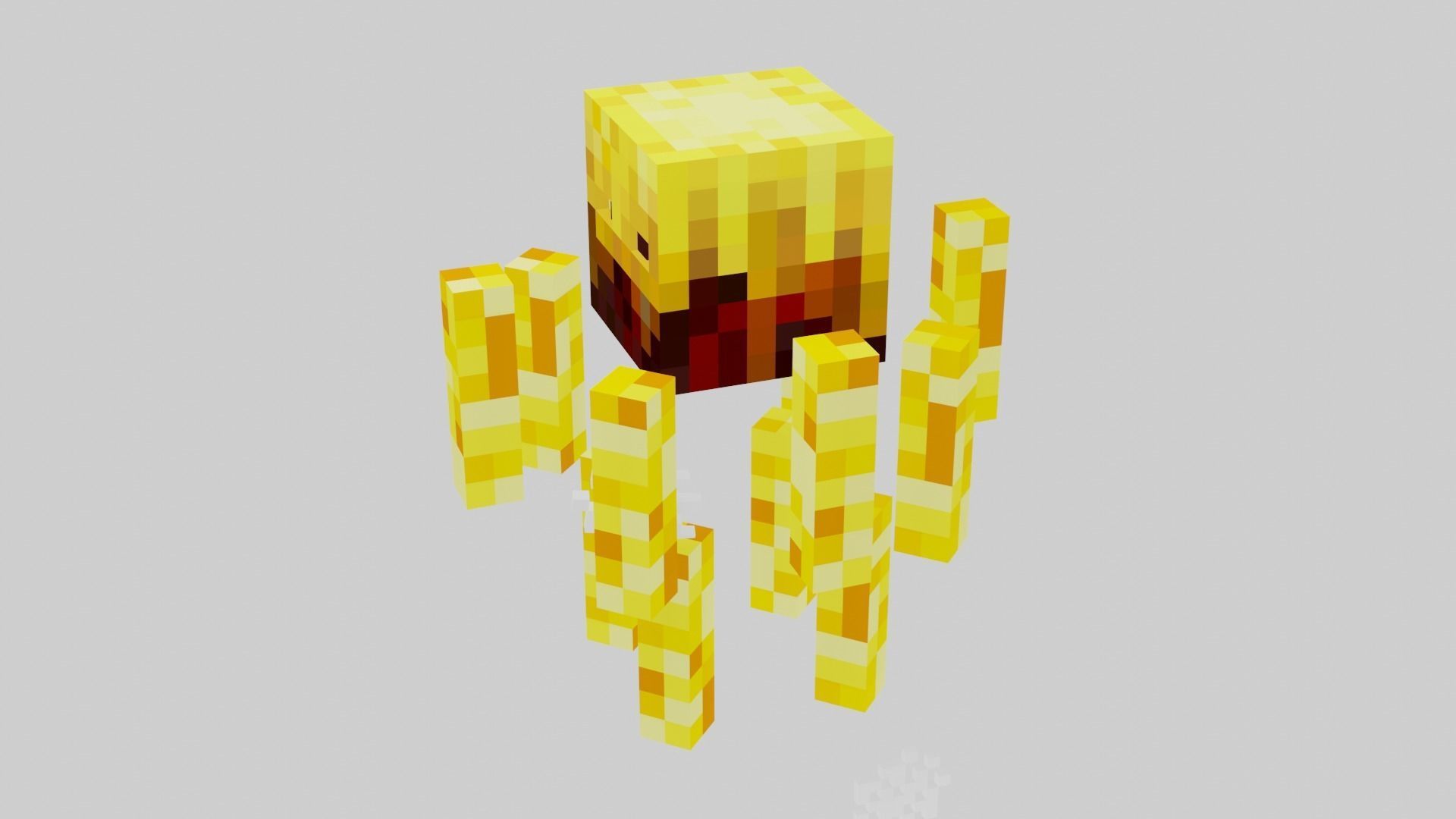 3D model Minecraft Blaze Rigged VR / AR / low-poly | CGTrader