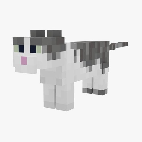 3D model Minecraft Cat VR / AR / low-poly | CGTrader