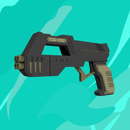 3D model Quad Shooter VR / AR / low-poly | CGTrader