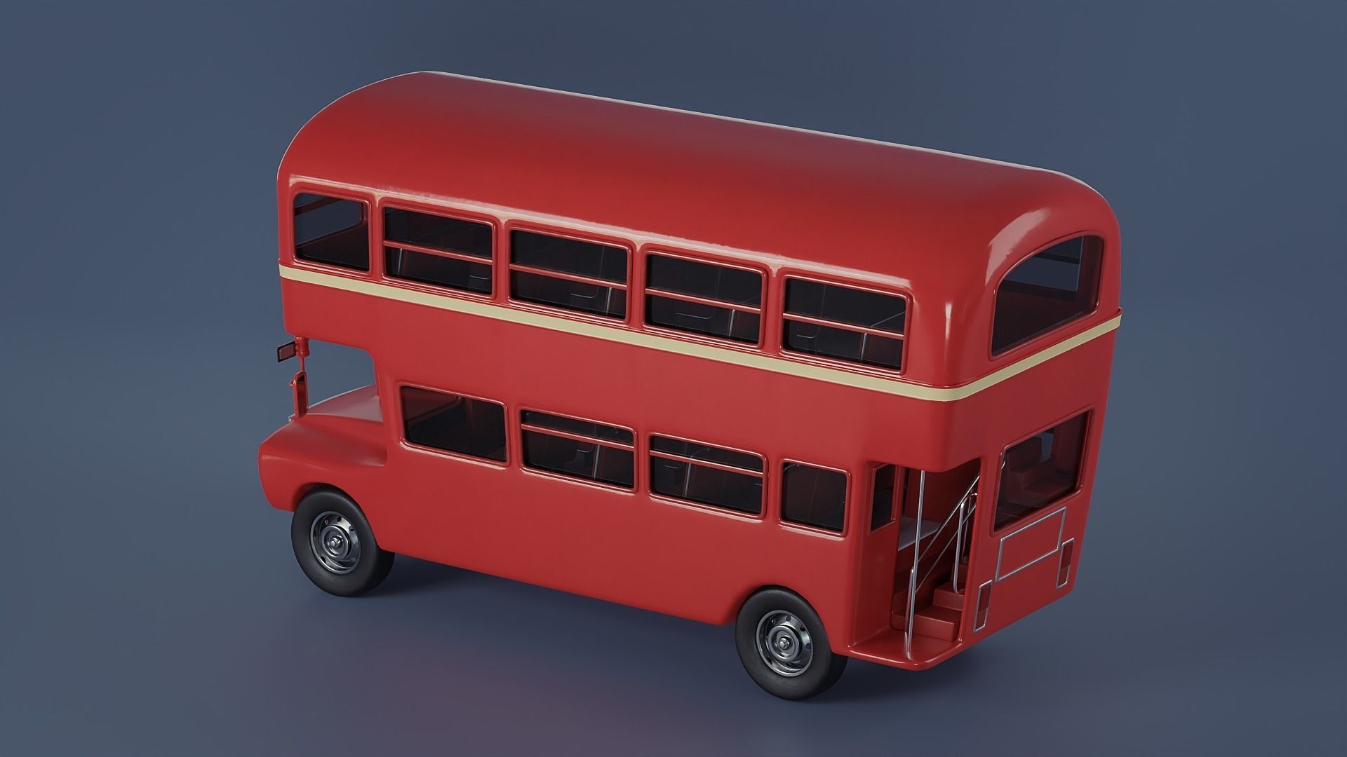 Stylized Double Decker Bus 3D model | CGTrader