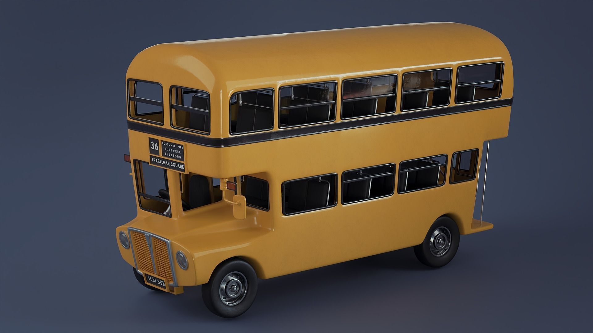 Stylized Double Decker Bus 3D model | CGTrader