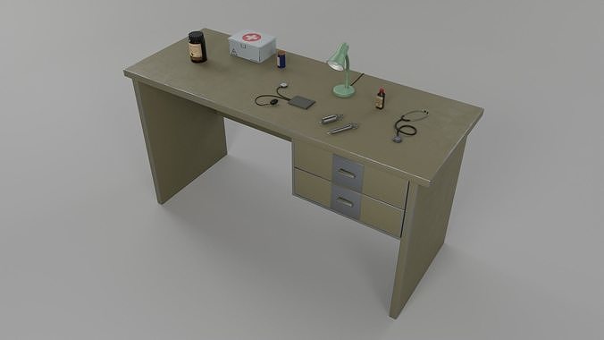 3D model Doctor Table - Low Poly VR / AR / low-poly | CGTrader