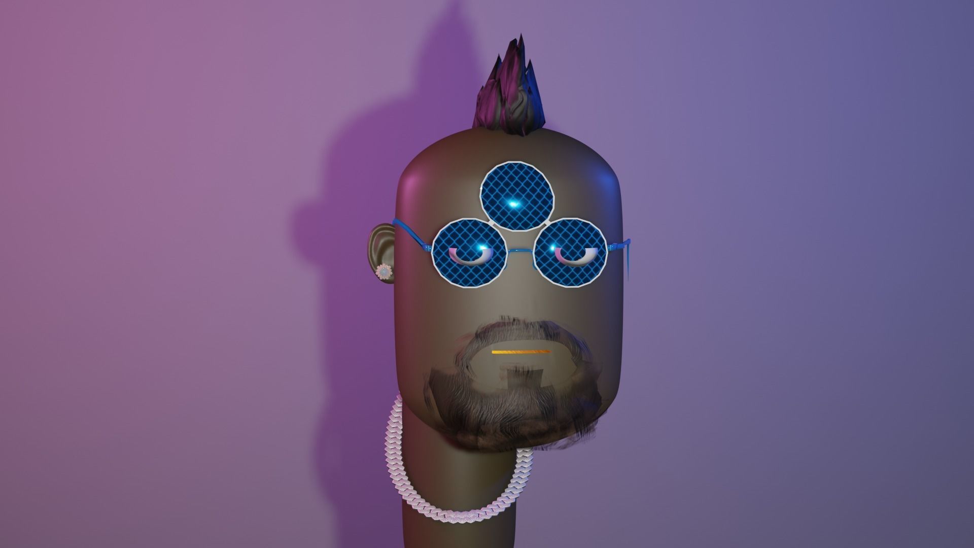 Crypto Punk NFT 3D model | CGTrader