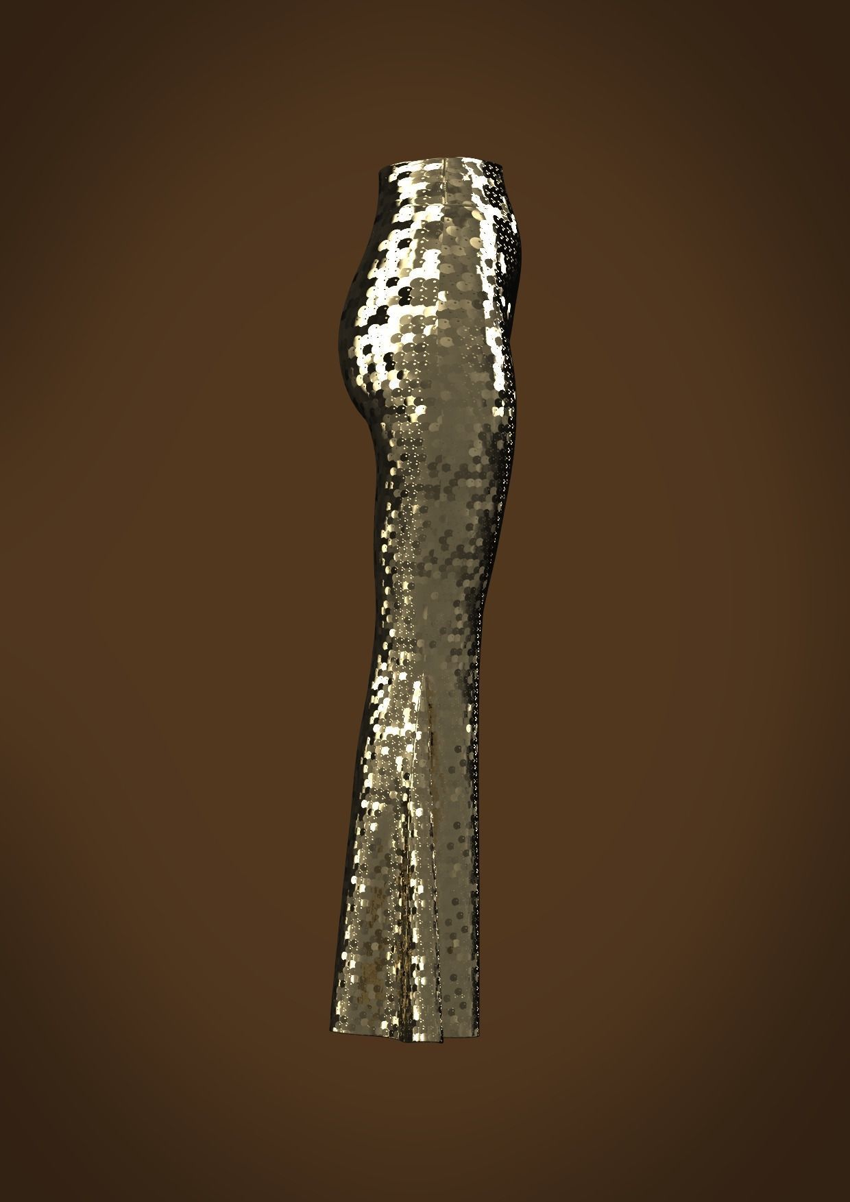 Sequin flares women Clo3D Marvelous 3D model | CGTrader