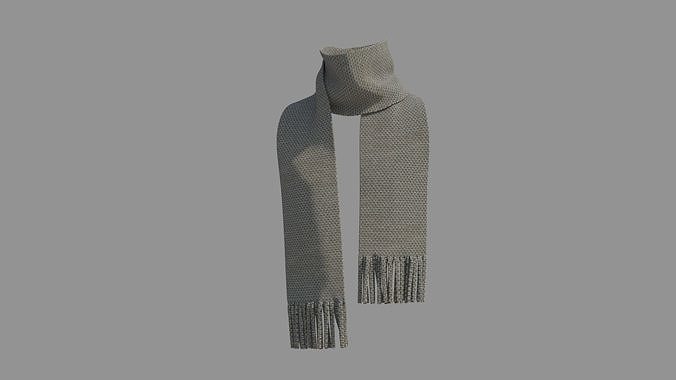 3D model Scarf - High Neck Collar VR / AR / low-poly | CGTrader