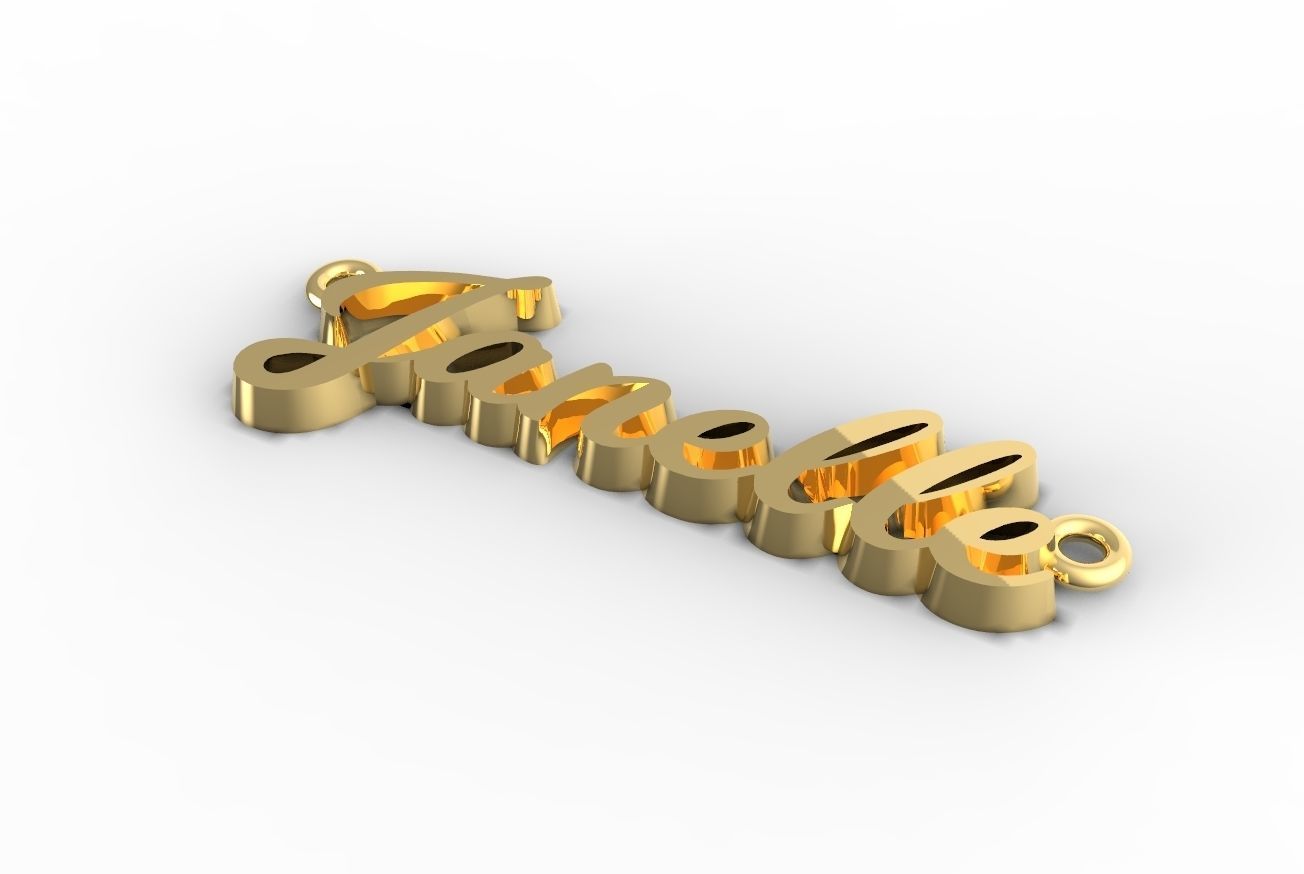 Janelle name plate 3D model 3D printable | CGTrader
