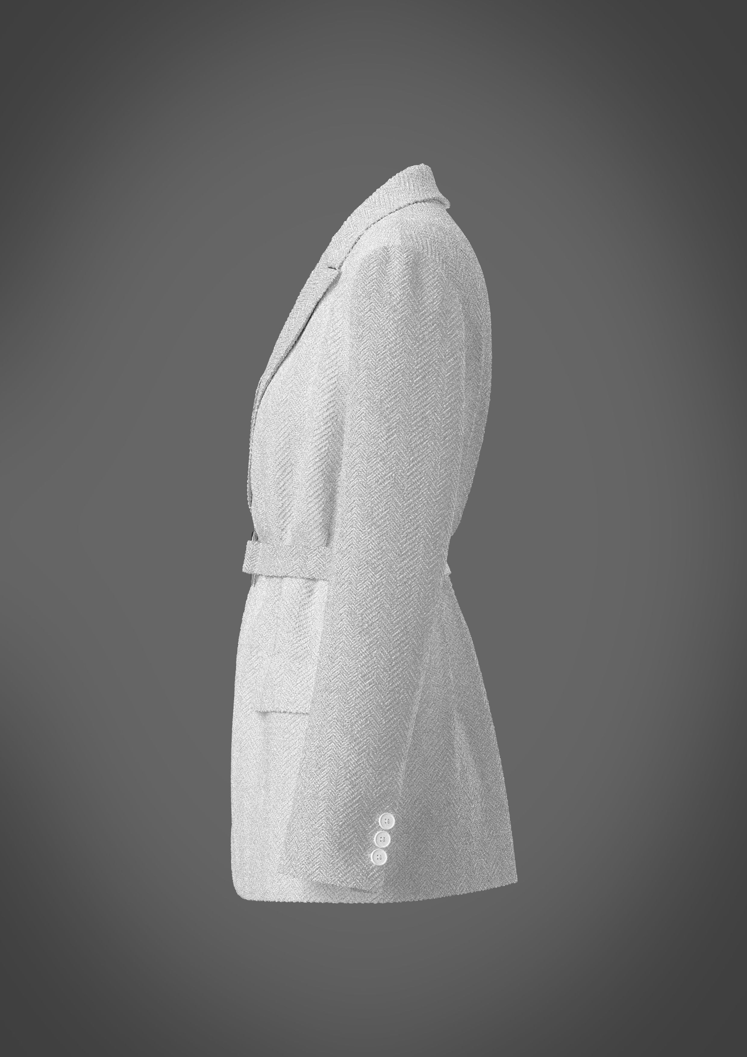 Belted blazer women 3D model | CGTrader