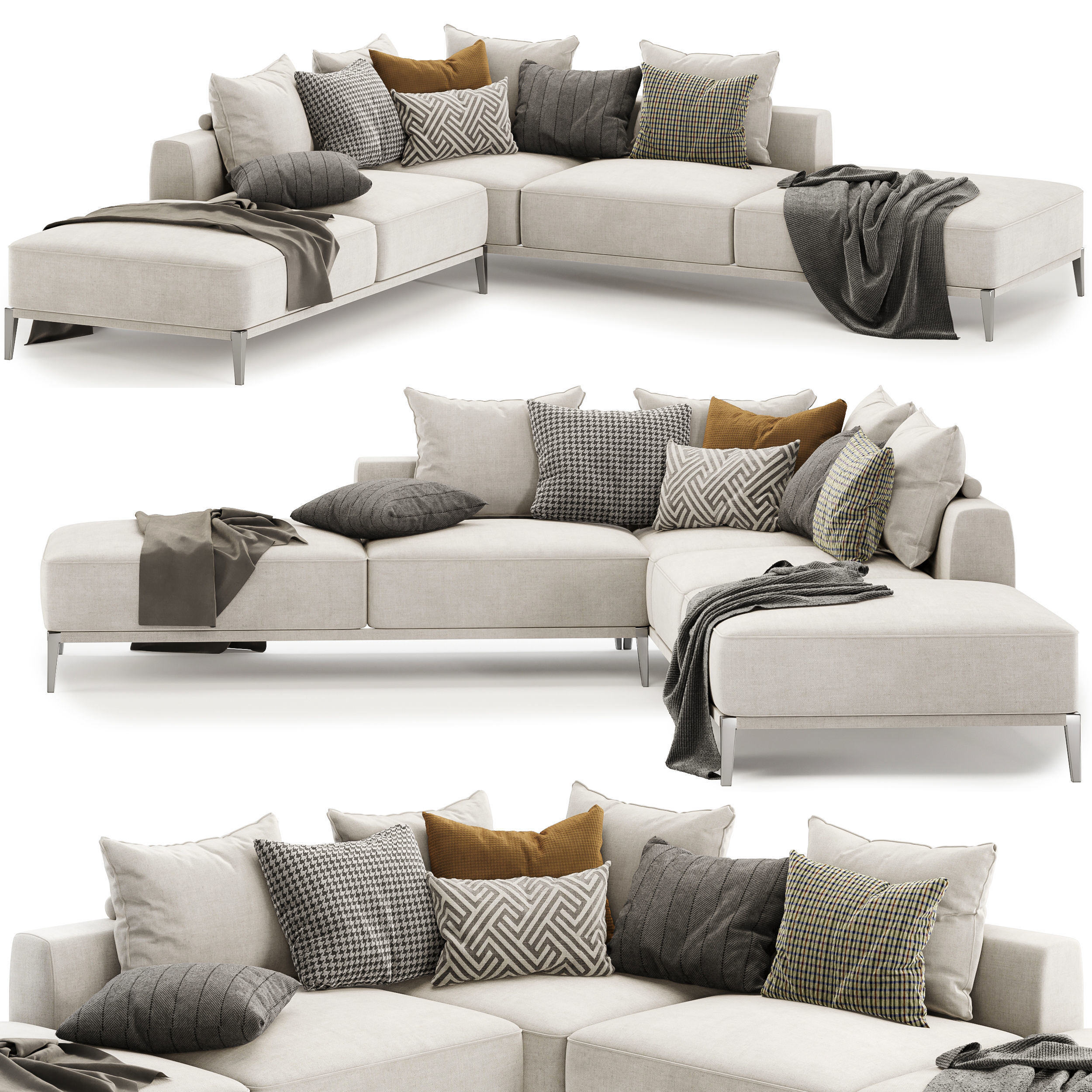 Romeo corner sofa by Flexform 3D model | CGTrader