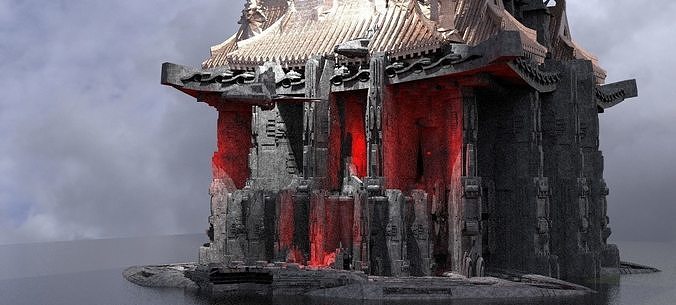 Sci-Fi dark Cyberpunk Tower Kitbash 3D model | CGTrader