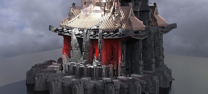 Sci-Fi dark Cyberpunk Shogun Kit bash 3D model | CGTrader