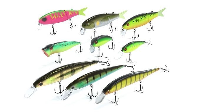 Hard fishing lures 3D Model Collection | CGTrader