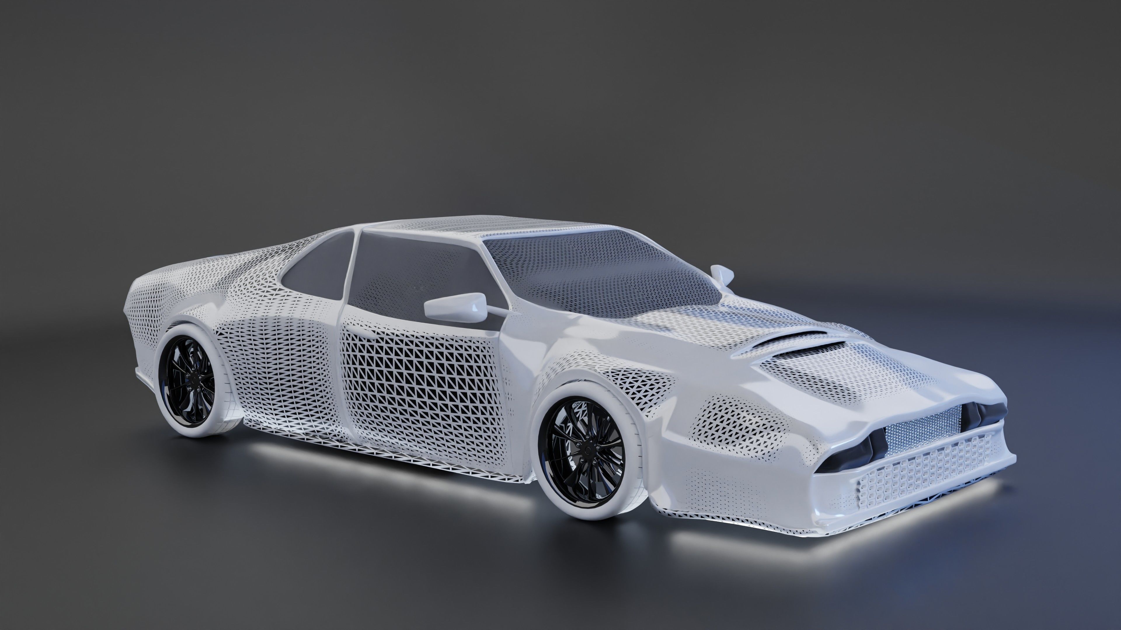 Sportscar retro vintage 80s 3D model rigged | CGTrader